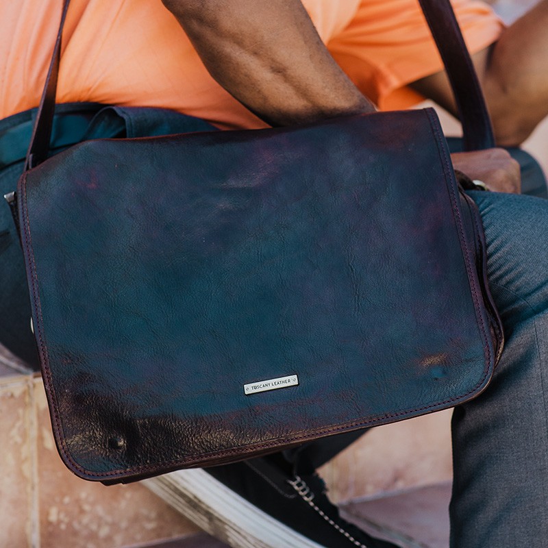 Freestyle leather bag MESSENGER DOUBLE